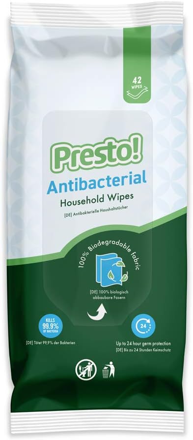 Presto! Biodegradable Antibacterial Multipurpose Wipes – That's A Wrap