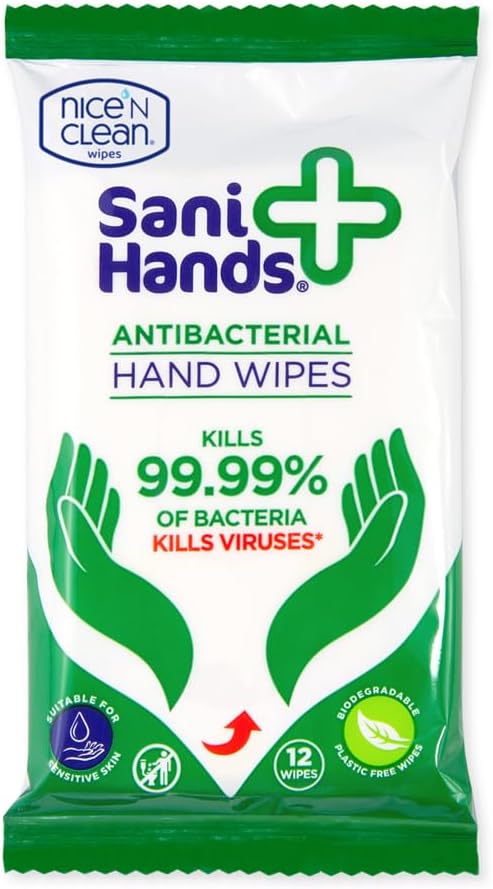 Sani Hands - Anti-bacterial Hand Wipes Handy Pack of 12 Wipes – That's ...