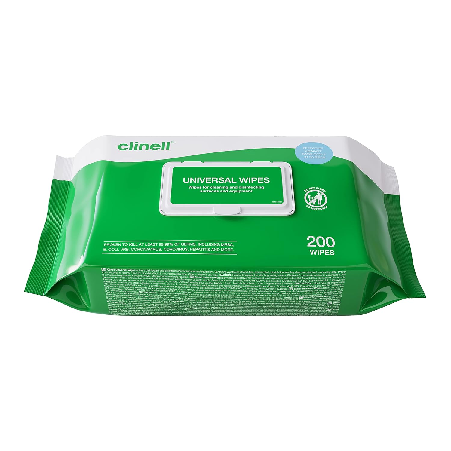 Clinell Universal Cleaning and Disinfectant Wipes (Pack of 200) – That ...